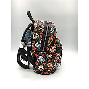 Loungefly Disney Villains Tattoo All Over Print Women's Double Strap Shoulder Bag Purse