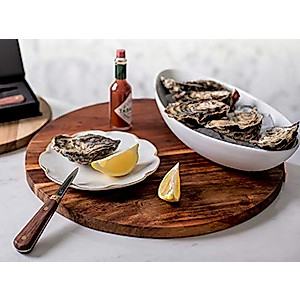 Aursh Oyster Shucking Knife With 2 Pairs Level 5 Protection Food Grade Cut Resistant Gloves (M & L Sizes) Oyster Knife Shucker Set Clam Knife Oyster Opener Seafood Opener Kit Tool Oyster Shucker Set