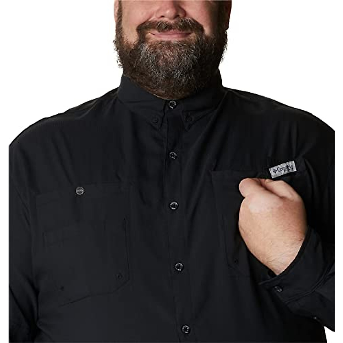 Columbia Sportswear Long Sleeve Tamiami II Shirt BLACK Lg