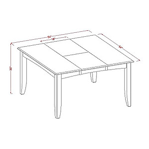 East West Furniture PFAN9-CAP-C Dining, 9-Piece Sets