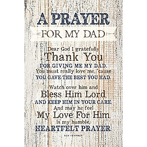 DEXSA Prayer for My Dad Wood Frame Wall Plaque for Father’s Day, Birthday Gift for Dad | Made in USA | Bonus Dad Gift, Father-in-Law Picture Frame | Best Dad Plaque from Son or Daughter | 6x9 inches