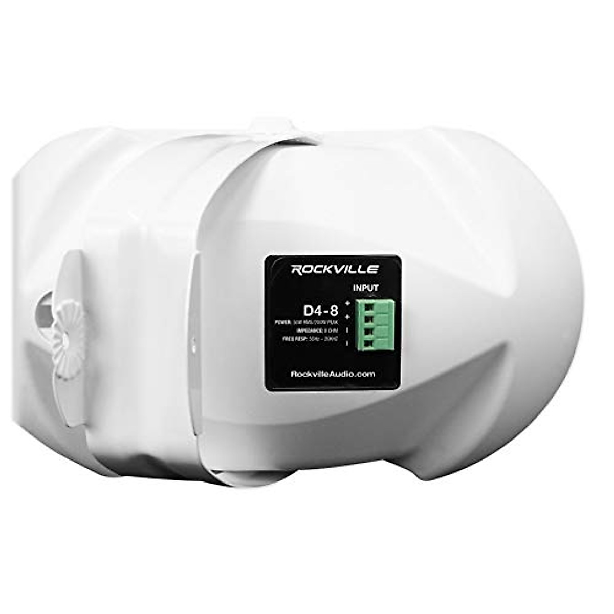 Rockville D4-8 White Dual 4" 8 Ohm Wall Mount Swivel Outdoor Home Patio Speaker