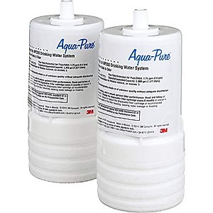 Aqua-Pure Under Sink Replacement Water Filter Cartridge AP217, Full Flow, white, 2