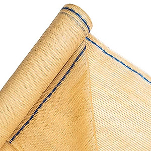 WindscreenSupplyCo 5'10" x 100 ft 60% Shade Cloth Roll for Covering Garden, Greenhouse, Patio, Canopy (Tan)
