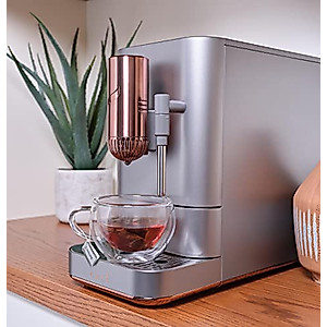 Café Affetto Automatic Espresso Machine + Milk Frother | Built-In & Adjustable Espresso Bean Grinder | One-Touch Brew in 90 Seconds | Steel Silver, 1.2 Liter, (C7CEBBS2RS3)