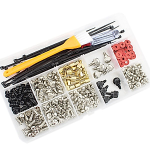 330PCS Personal Computer Screw Kit,TTZEZE PC Spacers Standoffs Screws Insulation Gasket,PC Hardware Bolt Set Assortment for Hard Drive Computer Case,Motherboard,Power,Fan,Graphics Card,CD-ROM,DVD-ROMs