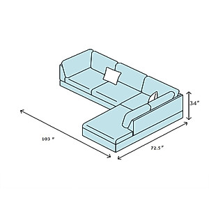 ERYE L-Shaped Corner 5 Seaters Sectional Sofa Chaise & Storage Ottoman,Modern Faux Leather Sectional&Sofa Couch with 2 Pillows for Home Office Apartment Living Room Furniture Sets, Black PU Left