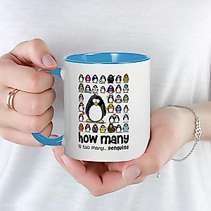 CafePress Too Many Penguins Mug Ceramic Coffee Mug, Tea Cup 11 oz