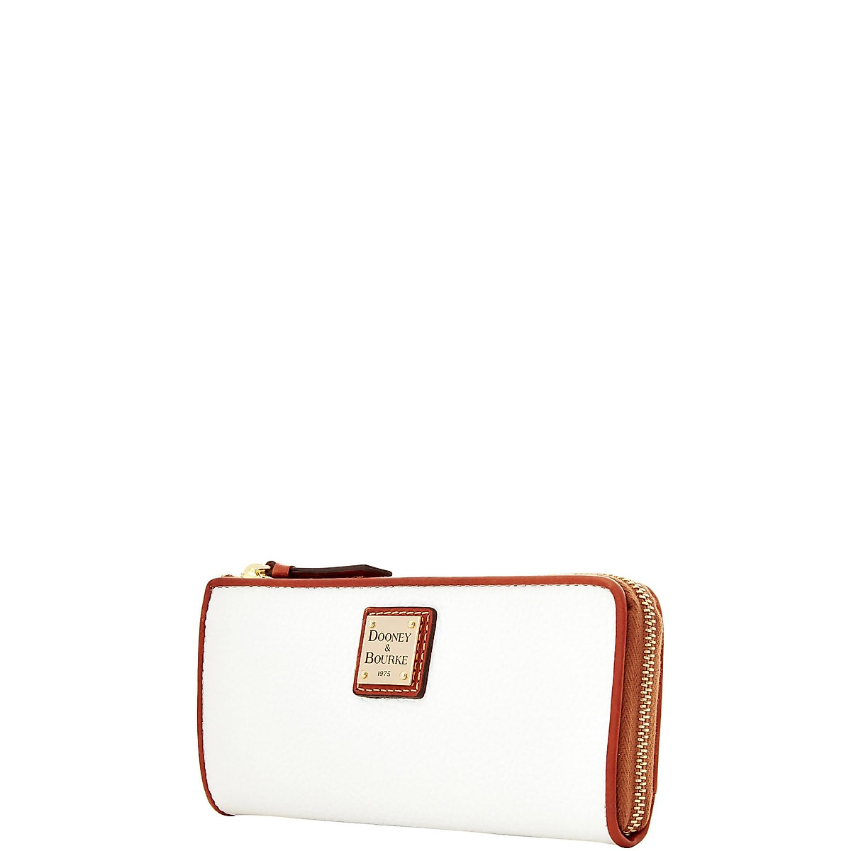 Dooney & Bourke Handbag, Pebble Grain Zip Clutch - White