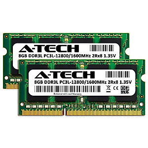 A-Tech 16GB Kit (2x8GB) RAM for Dell Latitude E7440, E7240, E6540, E6440, E5540, E5440 Laptop | DDR3/DDR3L 1600 MHz SODIMM PC3L-12800 Memory Upgrade