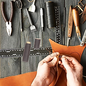 Ciieeo 16 Pcs Wooden Needle Wooden Needle Case Tube Needle Storage Tube Sewing Needles Container Case Sewing Needles