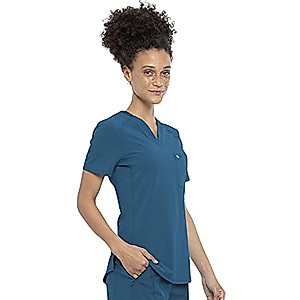 Cherokee Infinity Women Scrubs Top V-Neck CK687A, L, Caribbean Blue