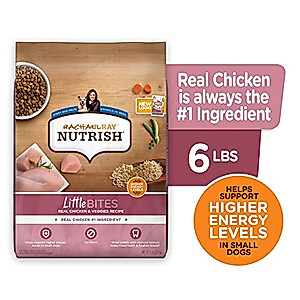 Rachael Ray Nutrish Little Bites Dry Dog Food, Chicken & Veggies Recipe for Small Breeds, 6 Pounds