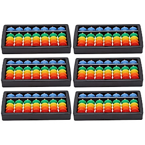 TOYANDONA 6pcs Preschool Rainbow Learning Chinese Bead Student Toys for Use Toy Number Classroom Tool Mental Math Plastic Arithmetic Abacus Children Educational Developmental