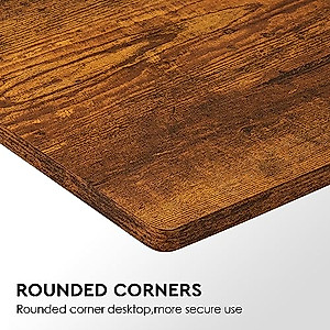 Maihail Small Computer Desk, 31.5" Small Desk with Drawer, Small Desks for Home Office Small Space, Small Desk with 2 Drawers, Wood Desk with Storage Bag, Metal Frame for PC Laptop, Rustic Brown