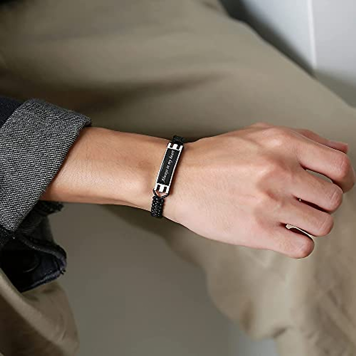 Cremation Memorial Urn Bracelet,Stainless Steel Cremation Manmade Braided Urn Bracelet Keepsake Urn Bracelet for Ashes, Free Fill Kit