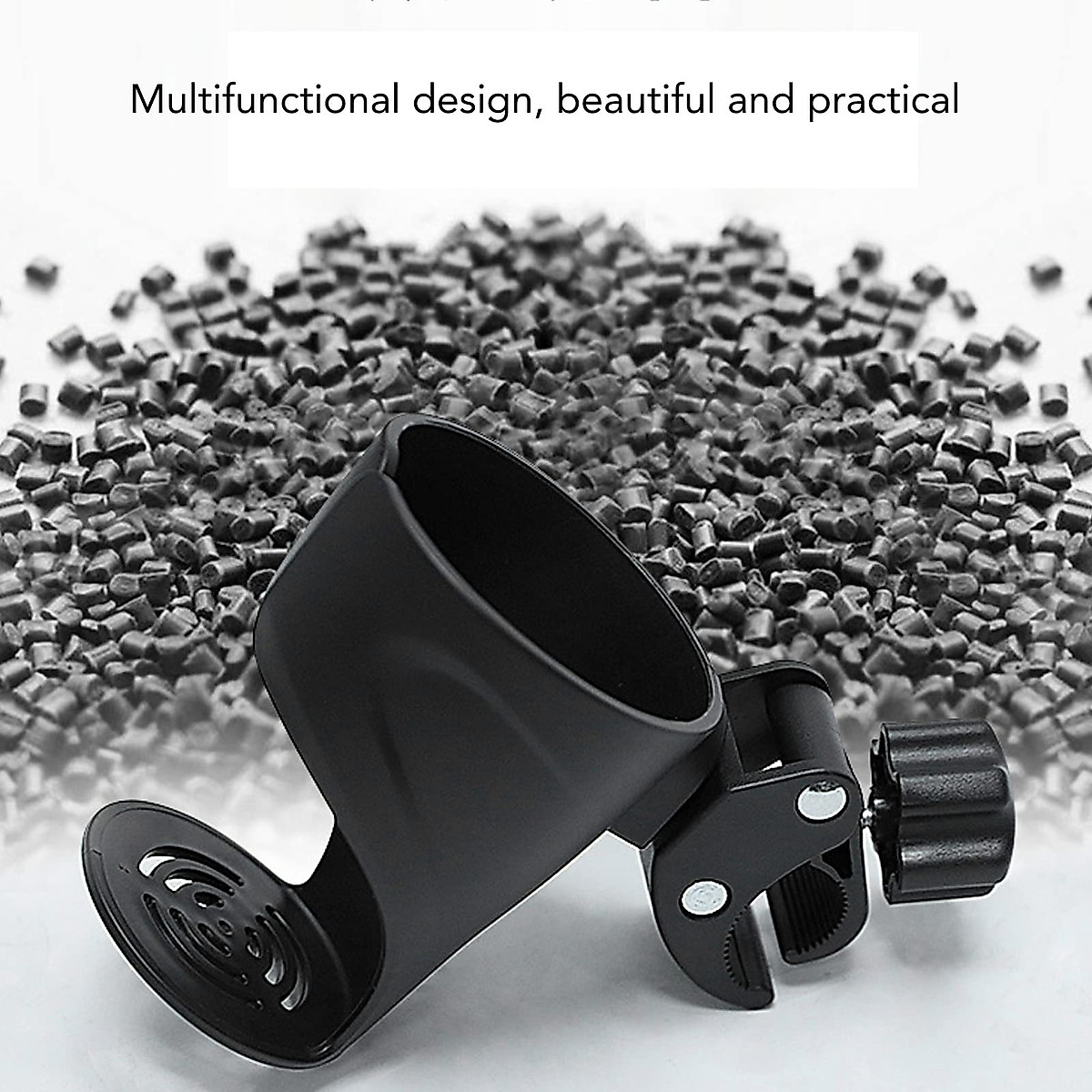 Stroller Cup Holder, Universal Wheelchair Cup Holder, Bike Cup Holder with Adjustable Clip, Baby Bottle Holder for Walkers Scooters