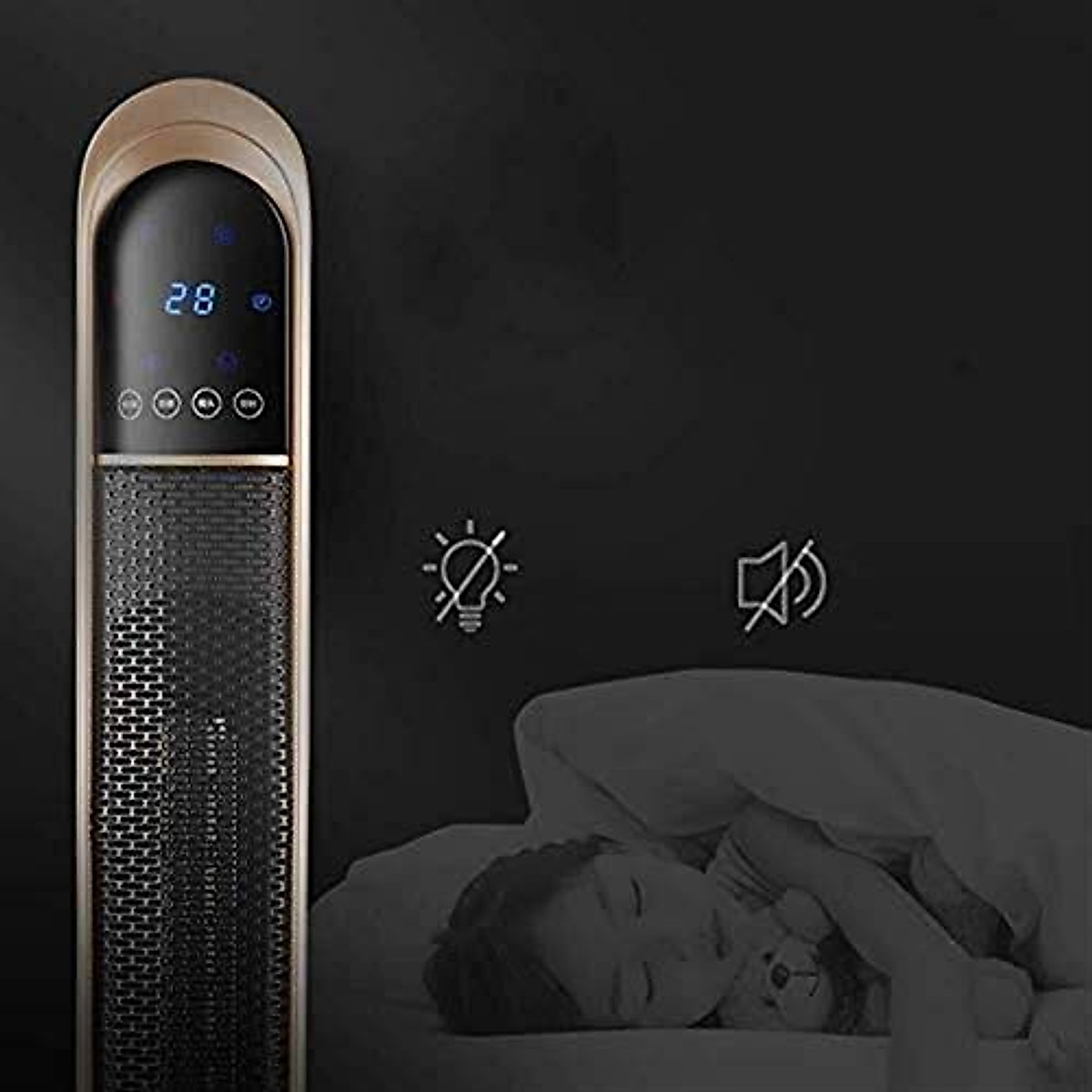 Outdoor Garden Heater Oscillating PTC Ceramic Heater - Remote Control Upright Heater Internal Oscillation 12 Hour Timer & 2 Heat Settings Thermostat and Safety Cut-Off Patio Heater