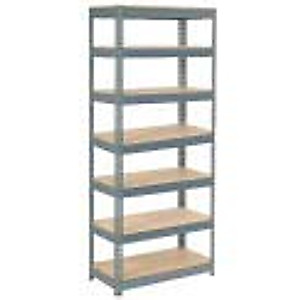 Global Industrial Boltless Extra Heavy Duty Shelving 48"W x 12"D x 96"H, 7 Shelves, Wood Deck