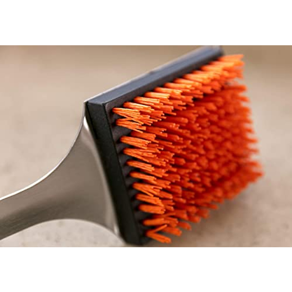 Ignite Stainless Steel Cool Grill Brush | Durable & Effective with Safe Nylon Grill Bristles | No Risk of Broken Wire bristles | Safe for Porcelain, Ceramic, Steel, & Iron Grates | Best Grill Cleaner