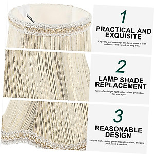 DOITOOL 2pcs Fabric Lampshade Rustic Floor Lampshade Royal Lamp Shades Lamp Shade Replacement Fabric Lamp Shade Lamp Shade Fabric Cloth Nightstand Lamp Shade Pagoda Iron Sector