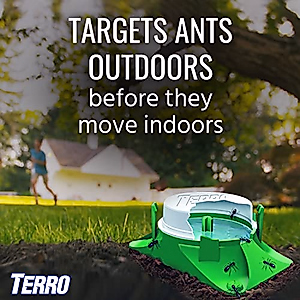 TERRO T1804-6 Outdoor Ready-to-Use Liquid Ant Bait Killer and Trap - Kills Common Household Ants - 4 Bait Stations