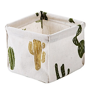 SOESFOUFU 3pcs Toy Storage Baskets Linen Storage Baskets Fabric Storage Cubes with Handles Makeup Storage Basket Cube Storage Bins Collapsible Basket Bins Cotton Linen Organizer Foldable
