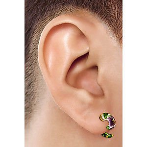 BanaVega 2PCS Acrylic 8g 1/8 (3mm) Flesh Colorful Flower Spiral Taper Earring Ear Gauges Stretcher Piercing Jewelry 8413 TP AC SPIRAL FLOWER P2 0