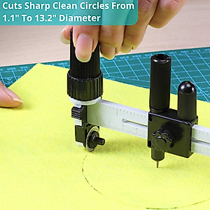 Mr. Pen- Compass Circle Cutter, Rotary Circle Cutter, Circle Cutter, Circle Cutter for Paper Crafts, Compass Cutter, Fabric Circle Cutter, Circular Cutter, Cutting Compass