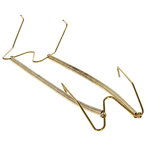 Bettomshin 5PCS Plate Hanger 15.98" W Type Stainless Steel Plate Hangers Invisible Wall Hooks for Walls Compatible Decorative Plates Hooks Dish Diaplay Holder Golden