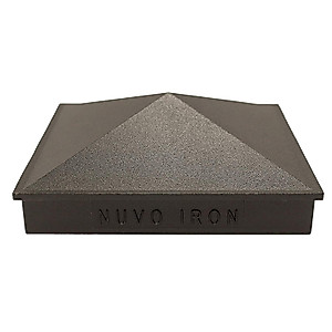 Nuvo Iron PCP02 3 1/2" Pyramid Post Cap, 3-1/2 x 3-1/2 inch, Black