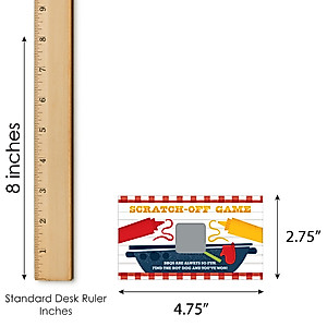 Big Dot of Happiness Fire Up the Grill - Summer BBQ Picnic Party Game Scratch Off Cards - 22 Count