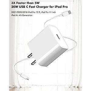 iPad Pro Charger Cable Cord [Apple MFi Certified],20W Android Charger, Type C Fast Charging Charger for iPad Pro 12.9 5/4/3 (2021/2020/2018), iPad Pro 11, iPad Air 5/4, iPad Mini 6, Pixel, Samsung, LG