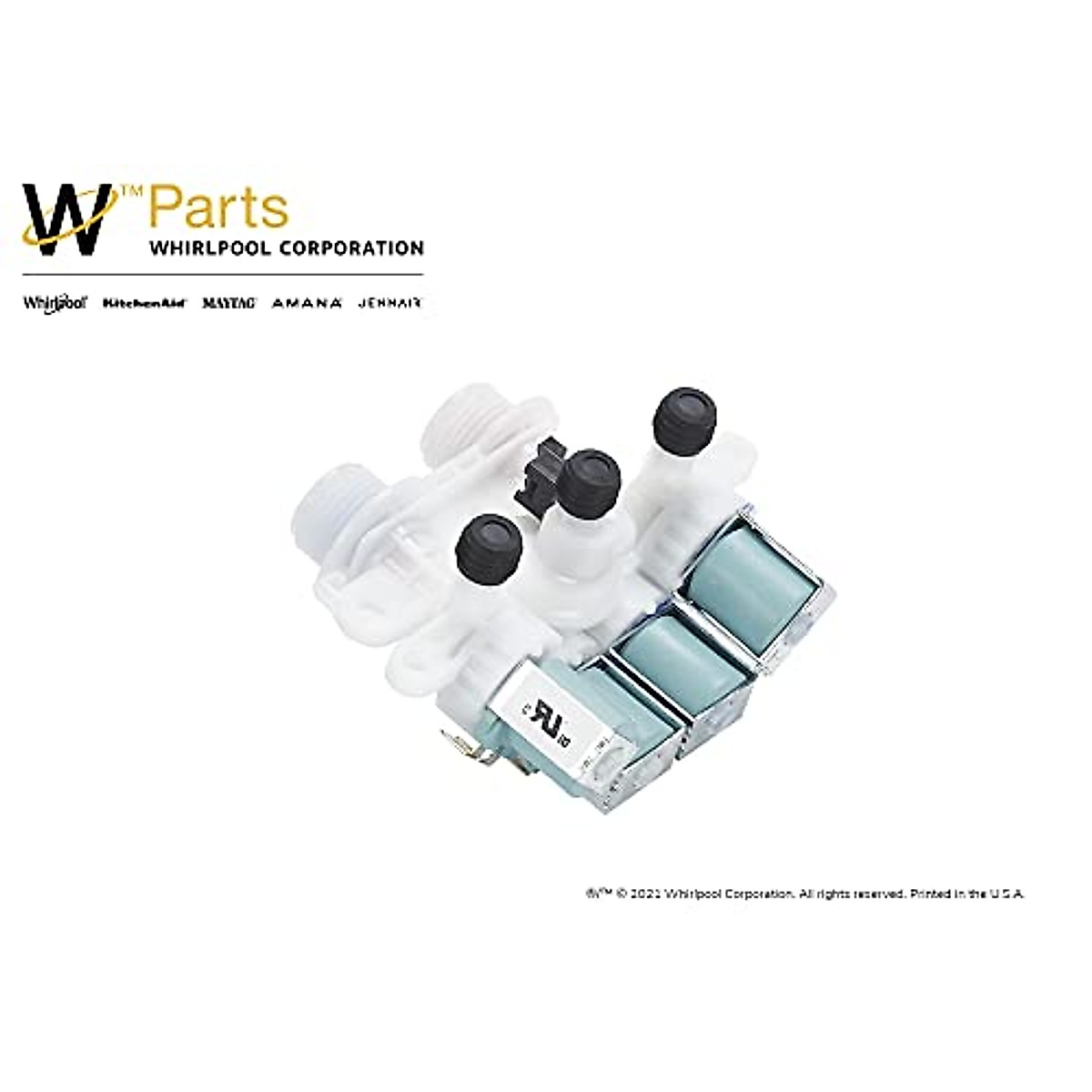 Whirlpool W11165546 Water Inlet Valve, Chrome