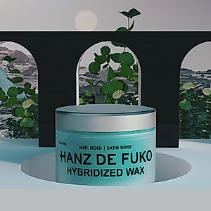 Hanz de Fuko Hybridized Wax – Premium Men’s Hair Styling Wax with Medium Hold & Satin Finish, 2oz