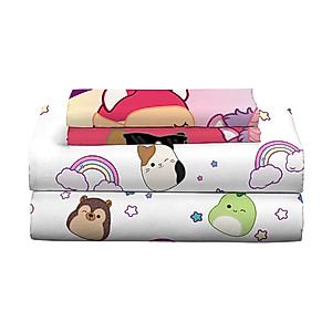 Franco Squishmallows Bedding Super Soft Microfiber Sheet Set,4 pcs, Full