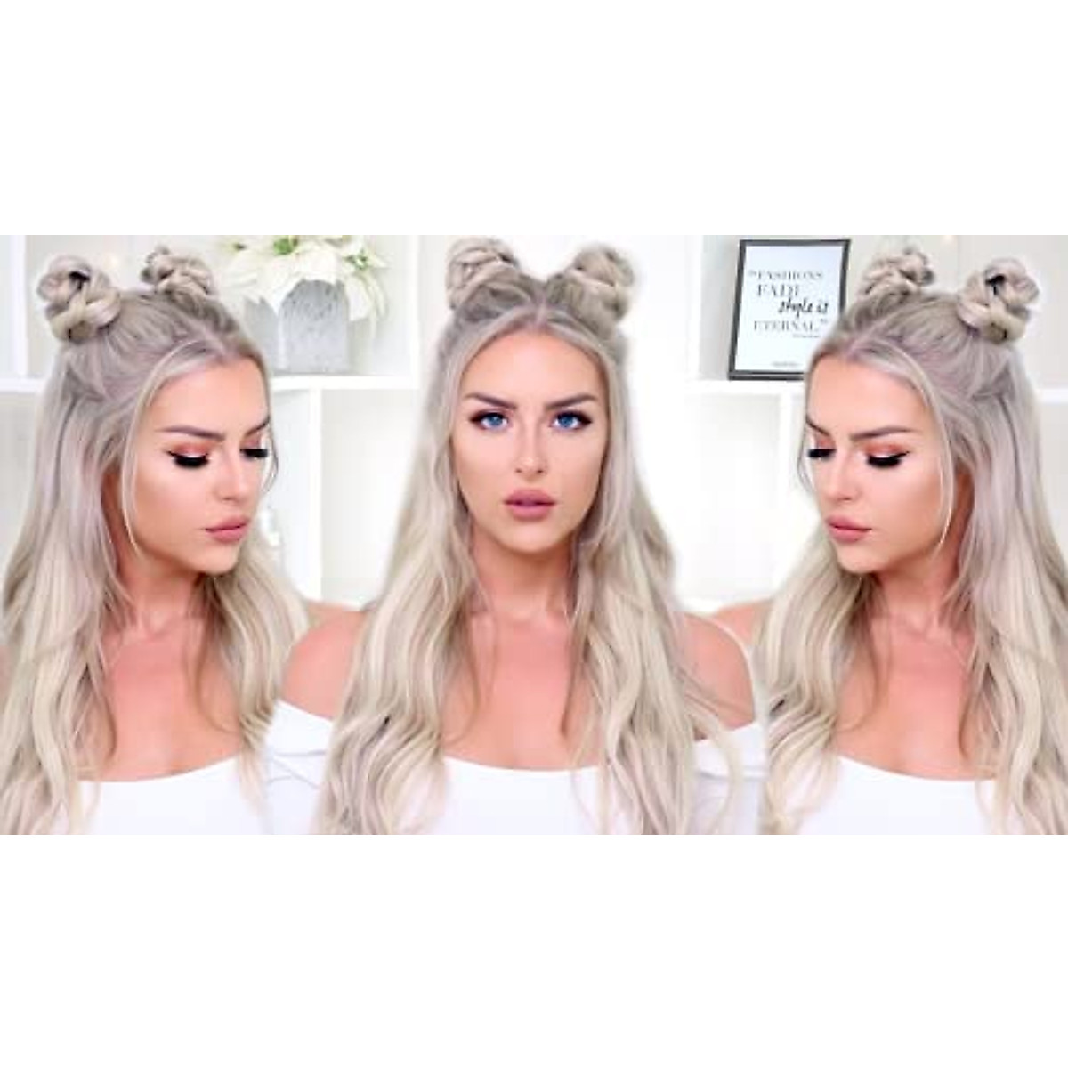 2Pcs Mini Claw Fake Space Hair Bun Clip in Messy Bun Synthetic Hair Chignon Donut Hair Bun Extensions Wig Accessory Ponytail Updo Hair Pieces for Women Girls and Kids (#8)