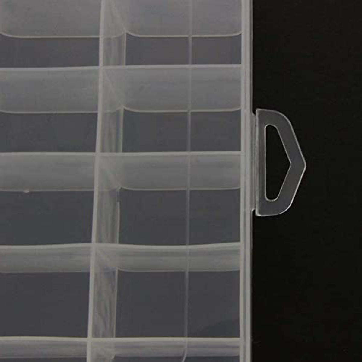Juvielich Clear Plastic Organizer Box, 36 Fixed Grids Storage Container Jewelry Box for Beads Art DIY Crafts Jewelry Fishing Tackles 10.83"x7.4"x1.77"(LxWxH)
