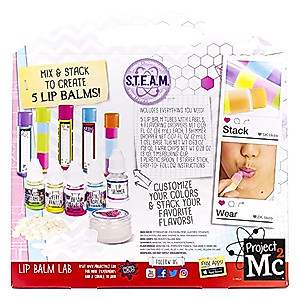 Project MC2 Create Your Own Lip Balm Lab, At-Home STEM Kits For Kids Age 6 And Up, Makeup Kits, DIY Lip Balm, Activities for Birthday Parties, Sleepovers