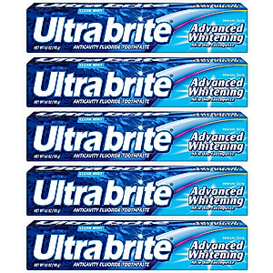 Ultra brite Advanced Whitening Toothpaste Clean Mint 6 oz (Pack of 5)