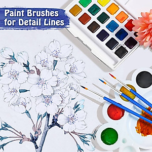 100Pcs Paint Brushes Bulk Small, Anezus Paint Brushes for Kids Fine Paint Brushes Set Detail Paint Brushes for Classroom Model Canvas Face Nail Art Acrylic Watercolor Paint Craft Supplies