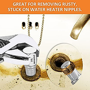 BSUXMAFG 1.5" Tub Drain Extractor, 6PCS Pipe Nipple Extractor, Remove The Old, Broken, Stubborn, Rusted Drain Tub Bathtub Stopper, Strong Grab Plumbing Tools with Solid Storage Case