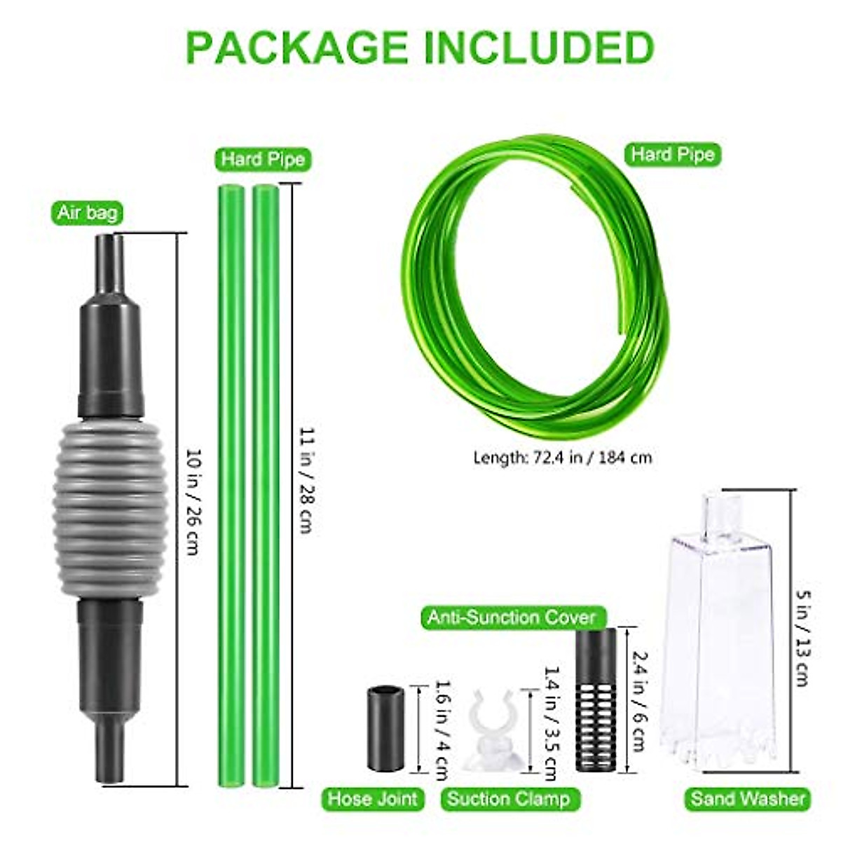 boxtech Fish Tank Water Change, Aquarium Vacuum Siphon Water Changer Pump Sand Cleaner for Aquarium Water Filter