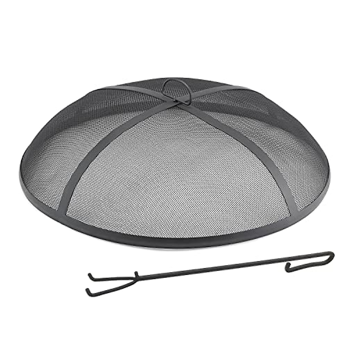 Good Directions, Inc. 7790 Good Directions 27" Fire Pit Lifter Tool, Heavy Duty Spark Screen, Black