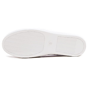 FEVERSOLE Women's Casual Slip On Sneaker Comfort Quilted Loafer Flats Camel Vegan Leather Quilted Size 8.5 M US