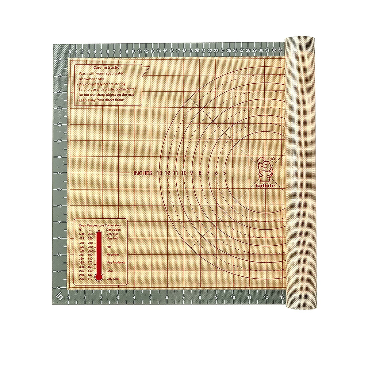 Silicone Baking Mats Set of 3-2 Half Sheets Mats (11 5/8" x 16 1/2") + 1 Quarter Baking Sheets & Silicone Pastry Mat 26" x 16"