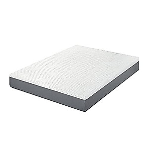 Olee Sleep 9 Inch Ventilated Gel Infused Memory Foam Mattress, CertiPUR-US® Certified, Gray, Full