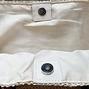 Women Straw Woven Tote Large Beach Handmade Weaving Shoulder Bag Travel Beach Totes Bag Summer Handbag