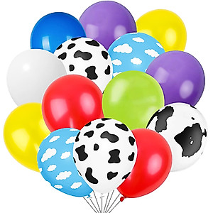 Cartoon Balloons Cow Birthday Party Supplies Decorations Cow Print Cowgirls Balloons Arch Garland Kit Farm Animal Baby Shower Theme Party Favor Decor