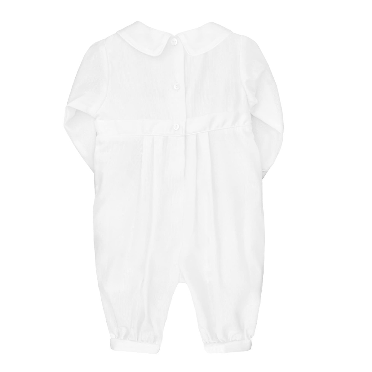 Petit Ami Baby Boys' Pique Christening Longall with Hat, 9 Months, White